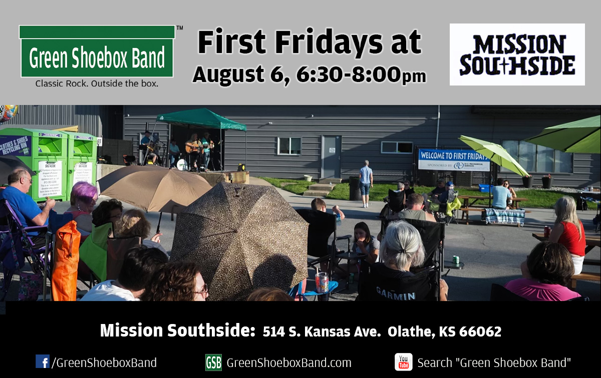 First Fridays at Mission Southside | Green Shoebox Band